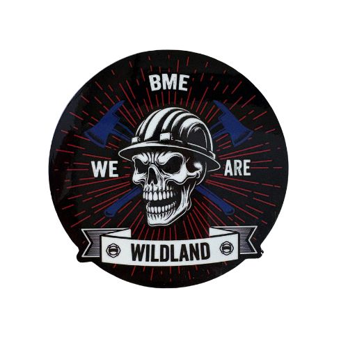 Skull & Axe Sticker – BME Fire Trucks